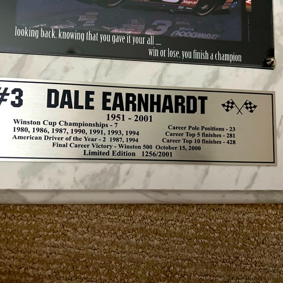Nascar | Wall Decor | Dale Earnhardt Limited Edition Plaque | Poshmark